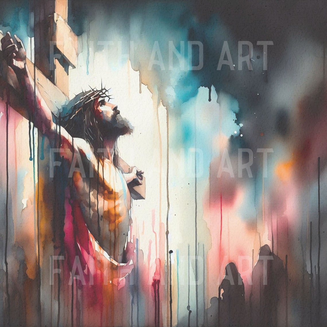 Good Friday Watercolor Digital Download for Holy Week Artwork Modern ...