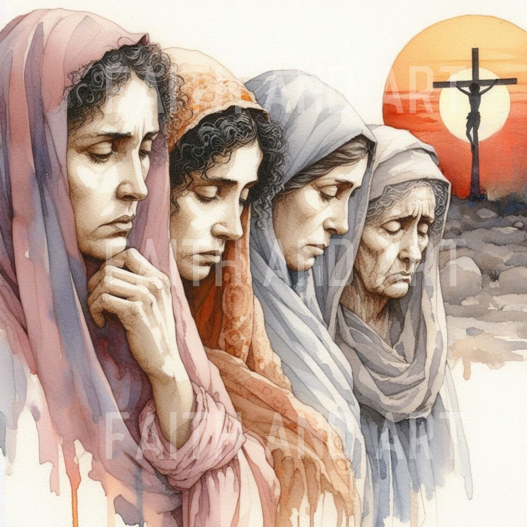 Women at the Cross Art, Christian Art, Mary and Jesus, Mary Magdalene ...