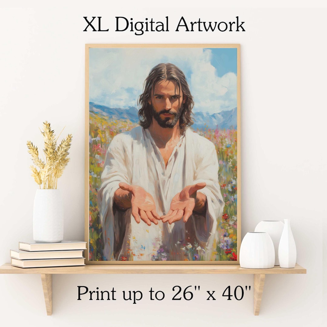Jesus Christ With His Hands Open, Follow Christ Digital Download, Come ...