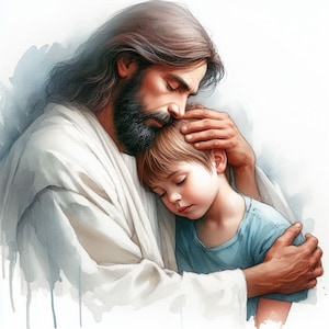 JESUS and the CHILDREN, I Am a Child of God, Bundle Pack, Watercolor ...