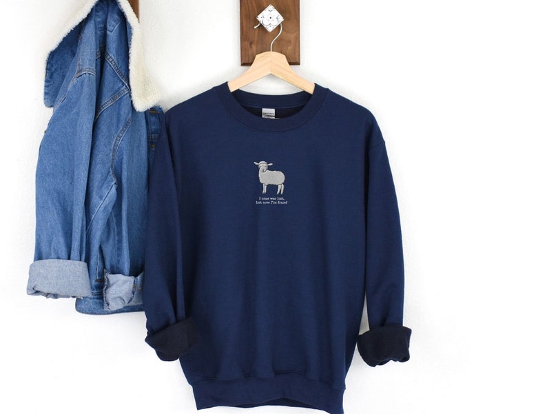 Lost Sheep Lost Lamb Embroidered Christian Sweatshirt Jesus Left the 99 ...