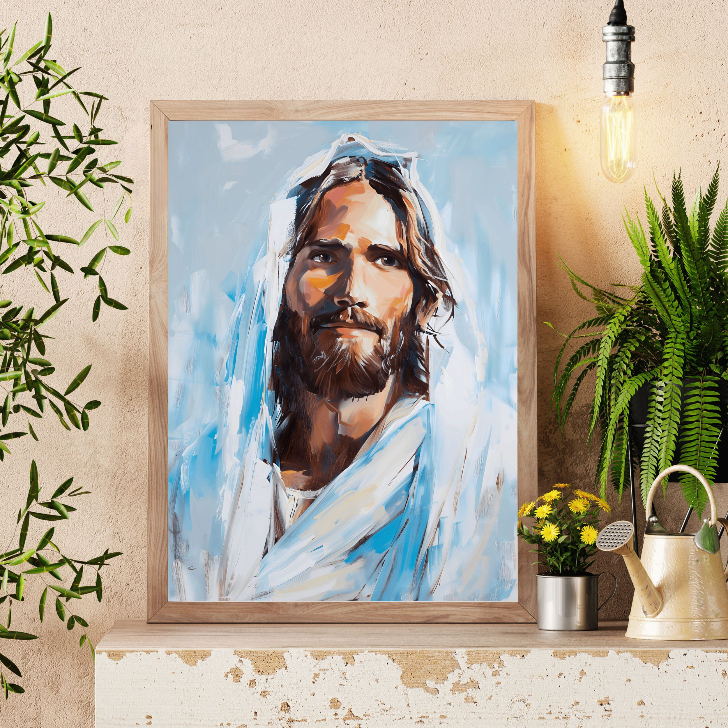 Jesus Christ Portrait Poster, Picture of Christ Jesus Portrait LDS Art ...