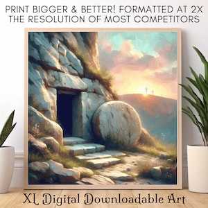 Easter Morning Watercolor, Easter Digital Download, Church Flyer, Empty ...