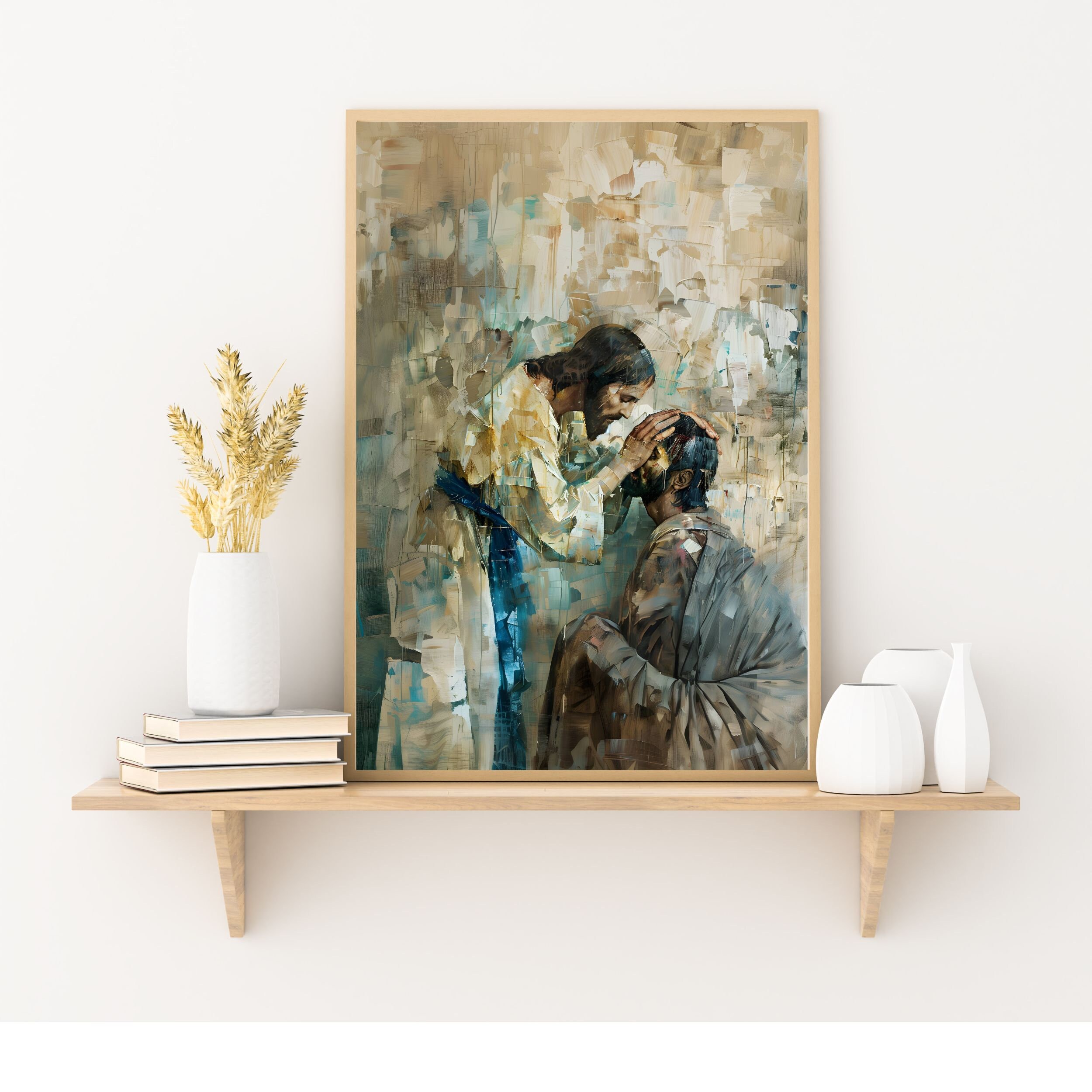 Jesus Heals the Blind Man Instant Digital Download, Jesus Christ ...