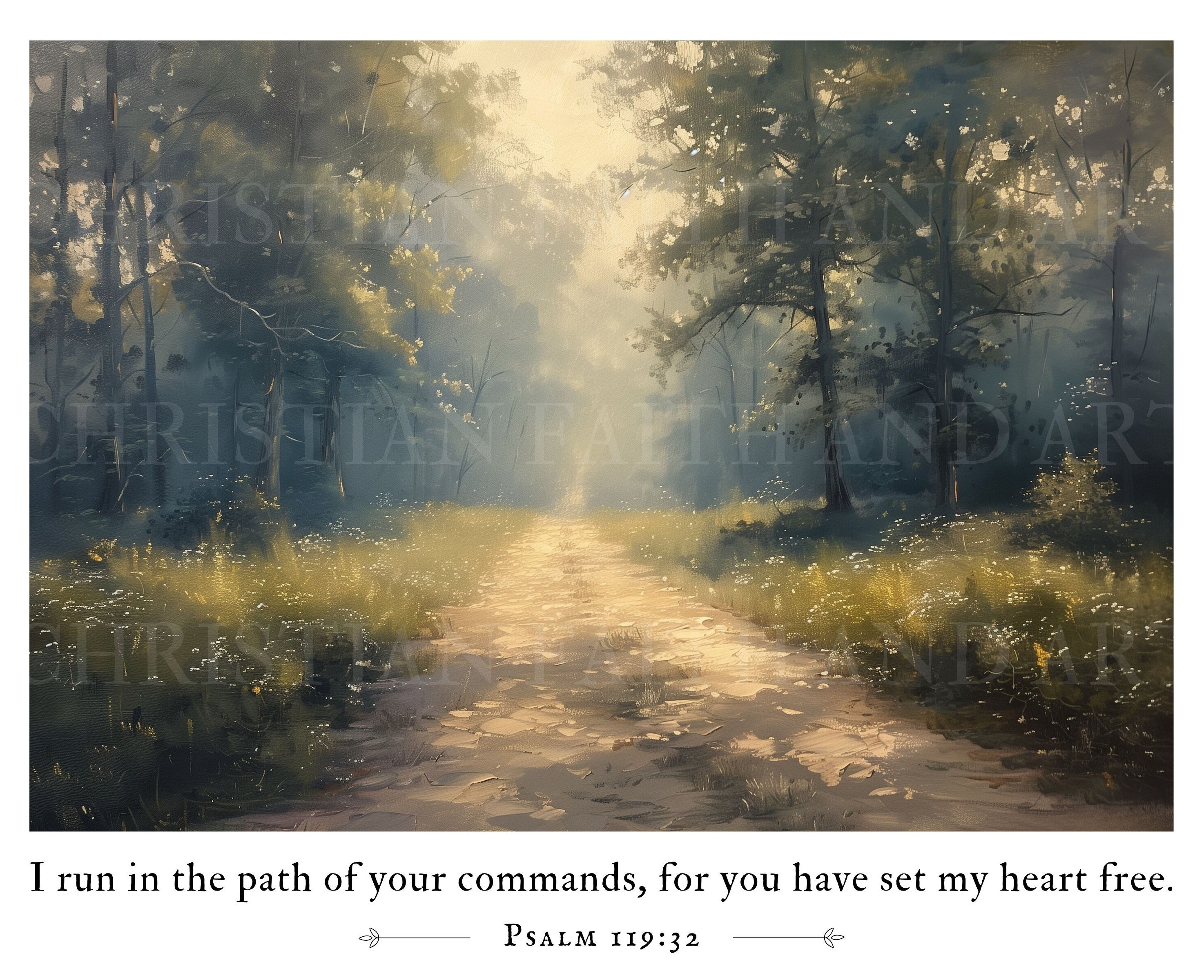 Psalms Biblical Art, Digital Download, Scripture Art, Christian Wall ...