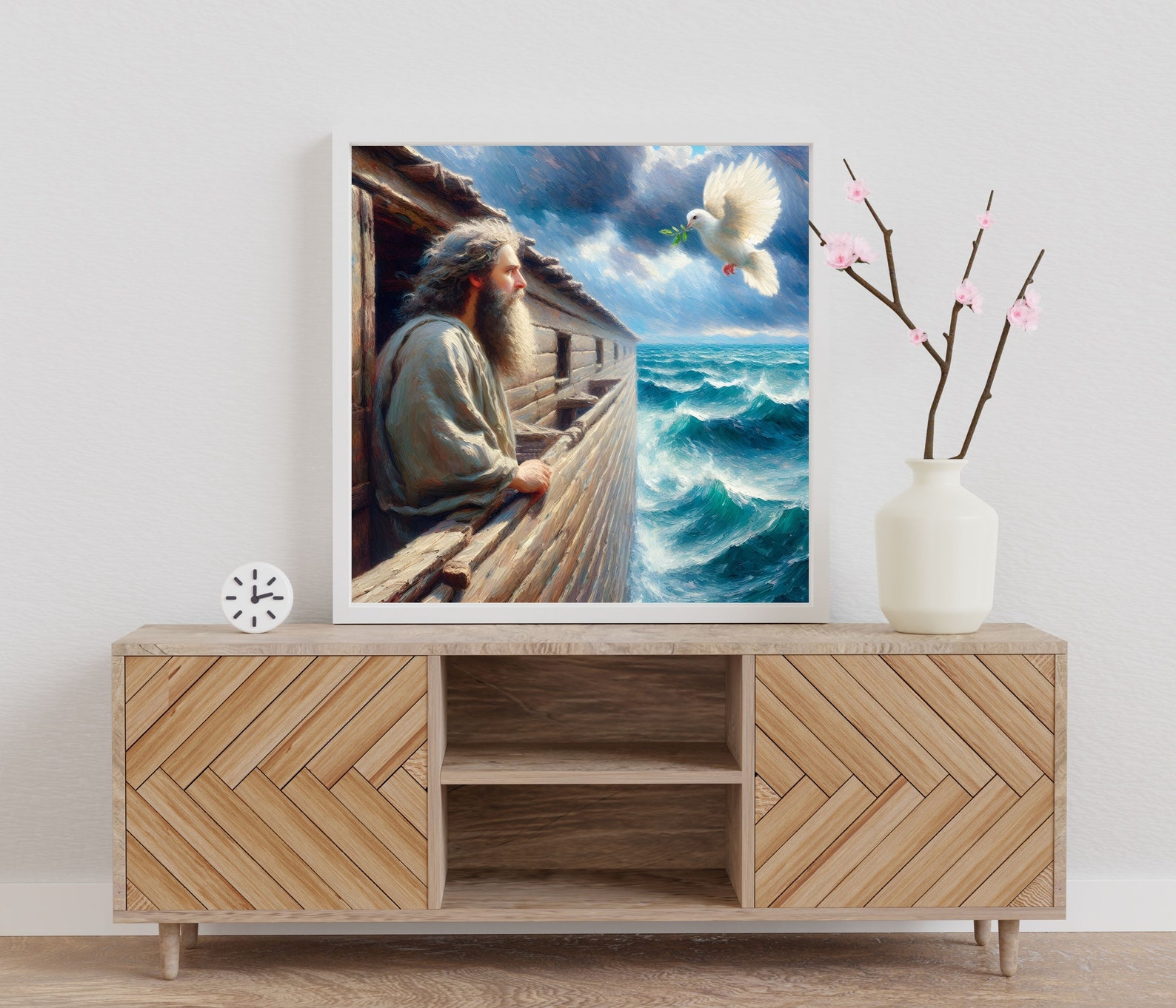 Noah Ark Dove Digital Printable Painting, Art for Church Vacation Bible ...