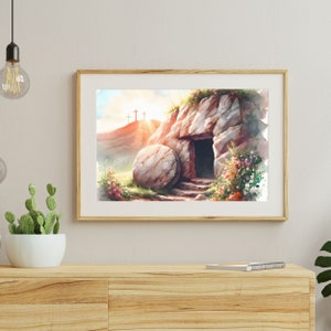 Easter Morning Watercolor Easter Digital Download Christian Printable ...