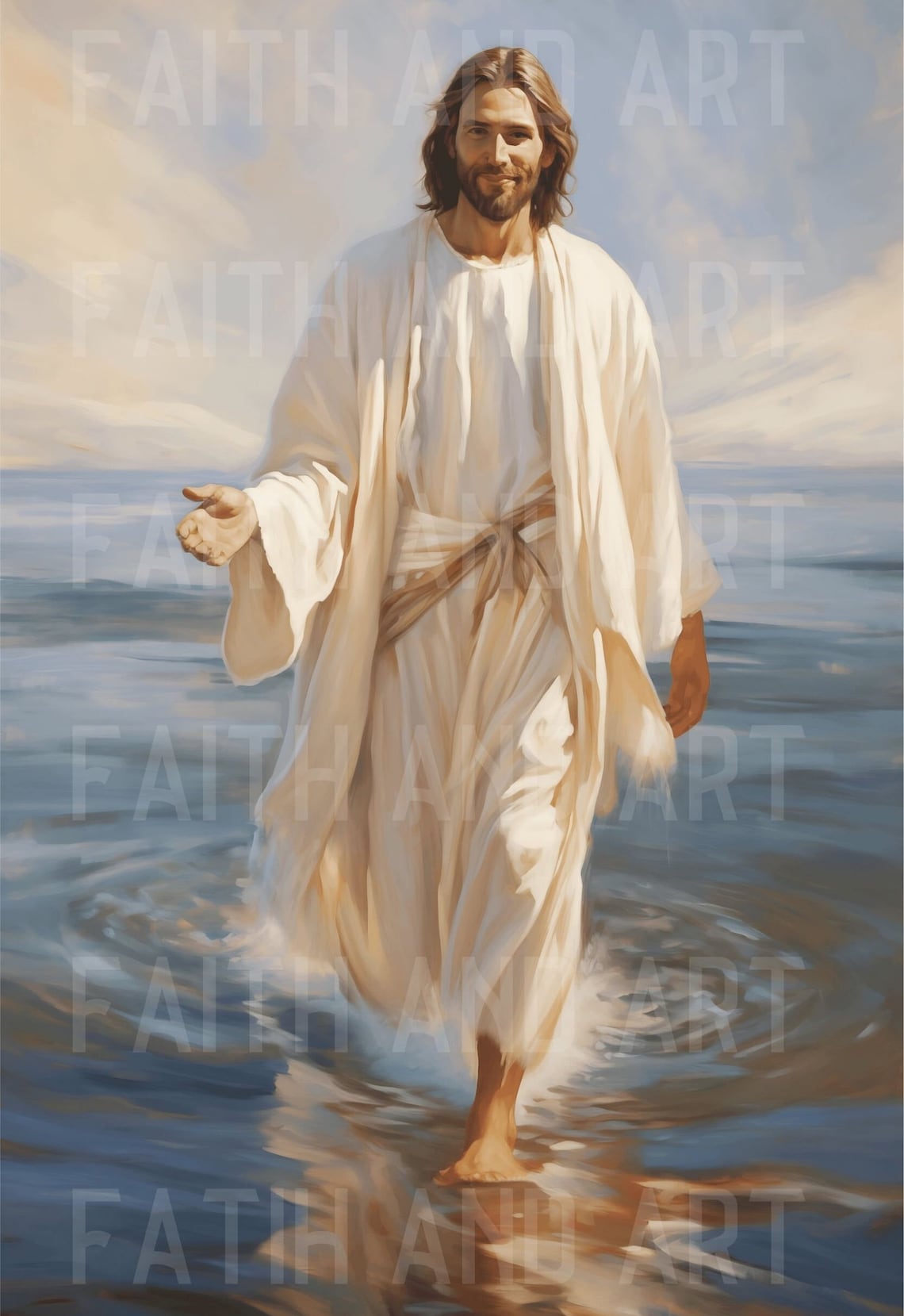 Jesus Walks on Water, Jesus Painting, Biblical Art, Catholic Art, LDS ...