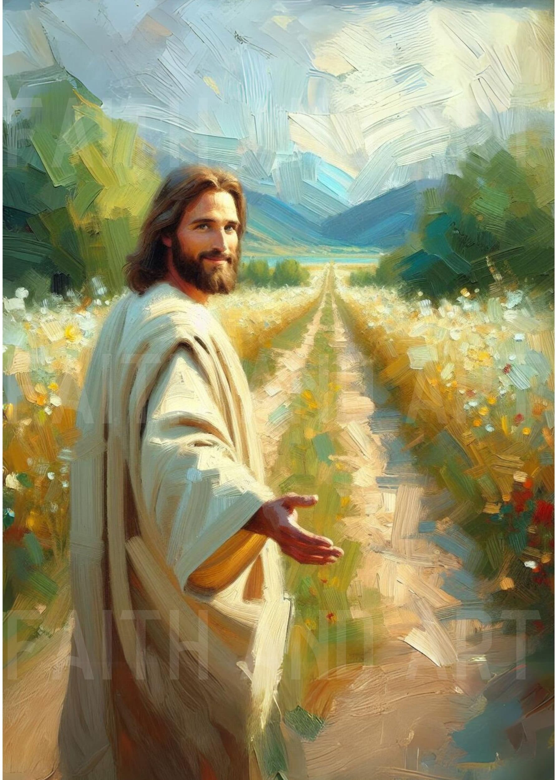 Caminando con Jesús, Caminar con Cristo, Ven y sígueme, Camina por fe, Pintura de Jesús ...