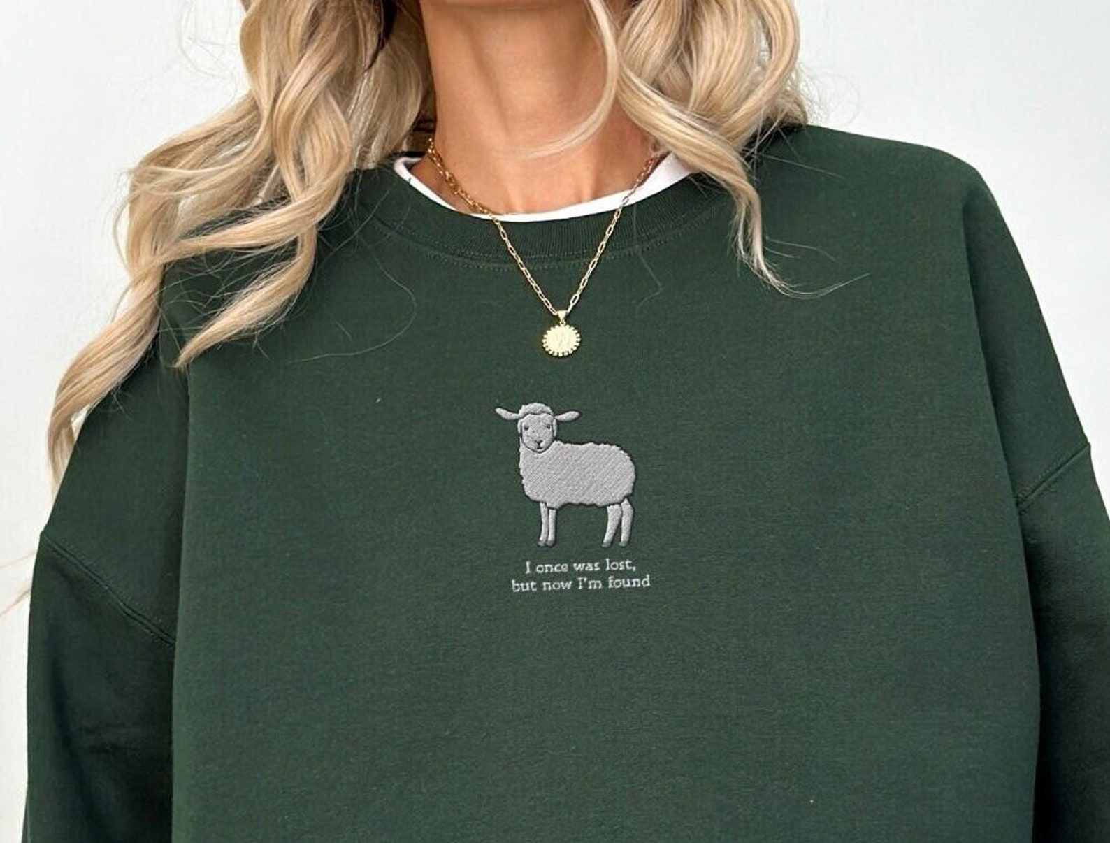 Lost Sheep Lost Lamb Embroidered Christian Sweatshirt Jesus Left the 99 ...