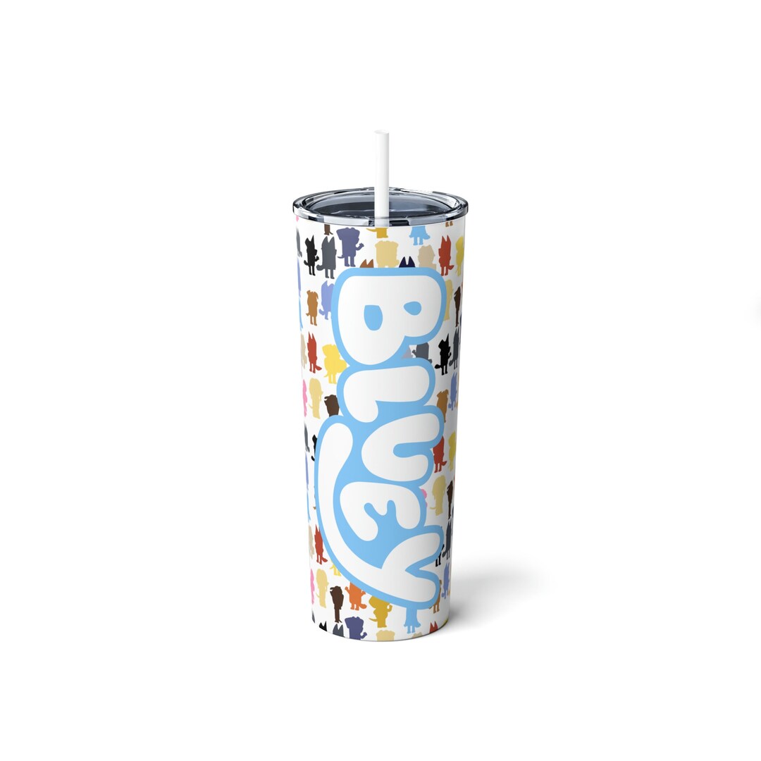 Bluey Characters Silhouette's With Logo Skinny Steel - Etsy