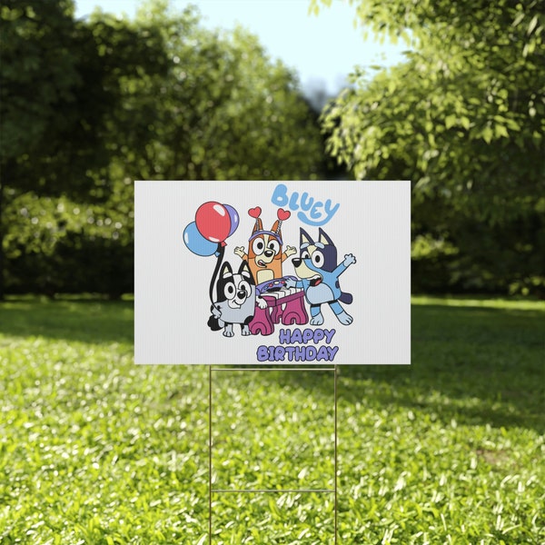 Bluey Yard Flag - Etsy