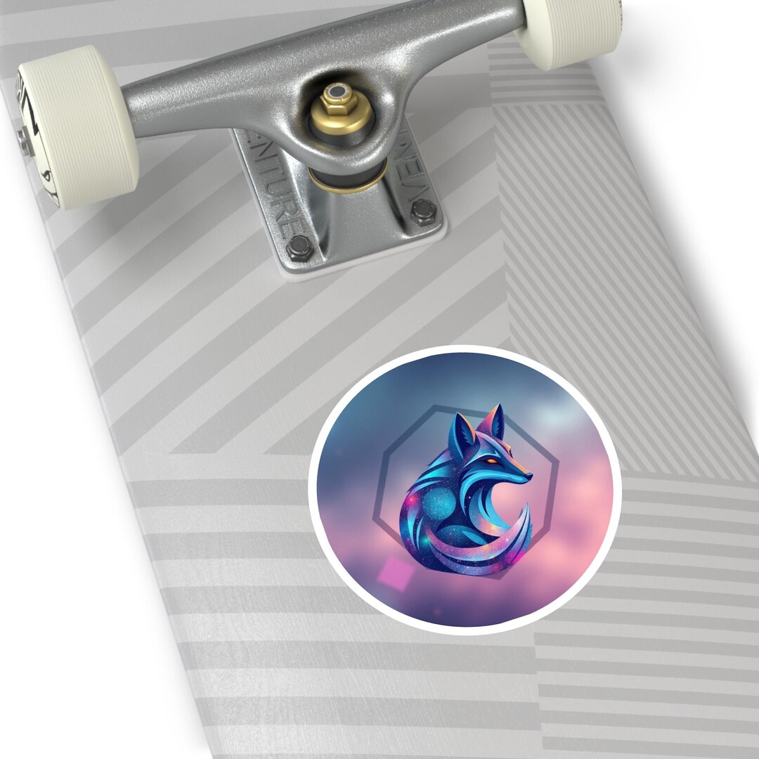 Galactic Fox Stickers, Celestial Decor, Laptop Stickers, Artful Accents ...