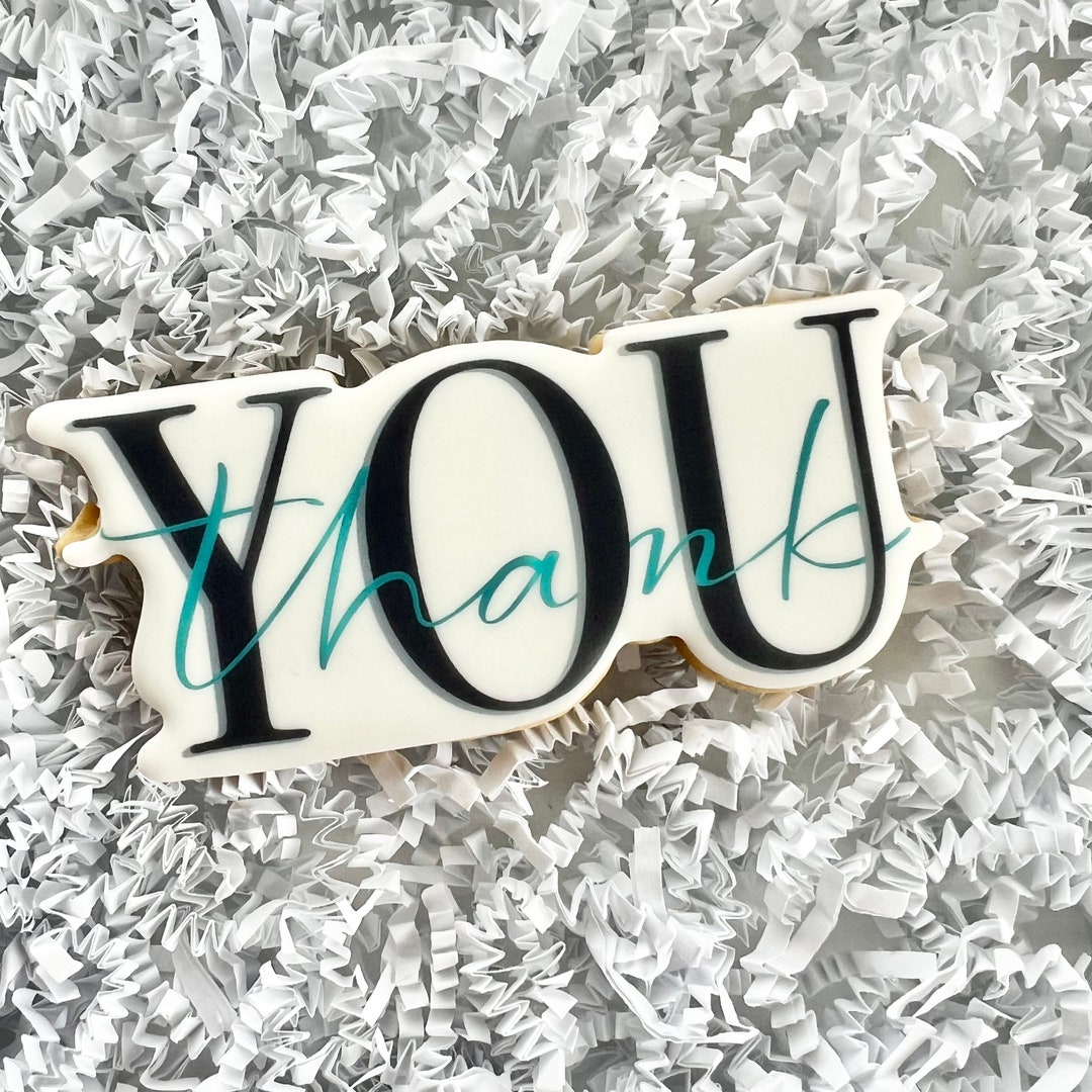 Thank You Lettering Cookie Cutter STL and Matching PNG File (4 Color ...