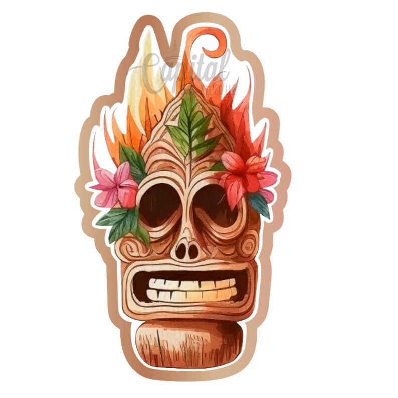 Tiki Mask Luau Hawaii Polynesian Cookie Cutter STL & PNG Files - Etsy