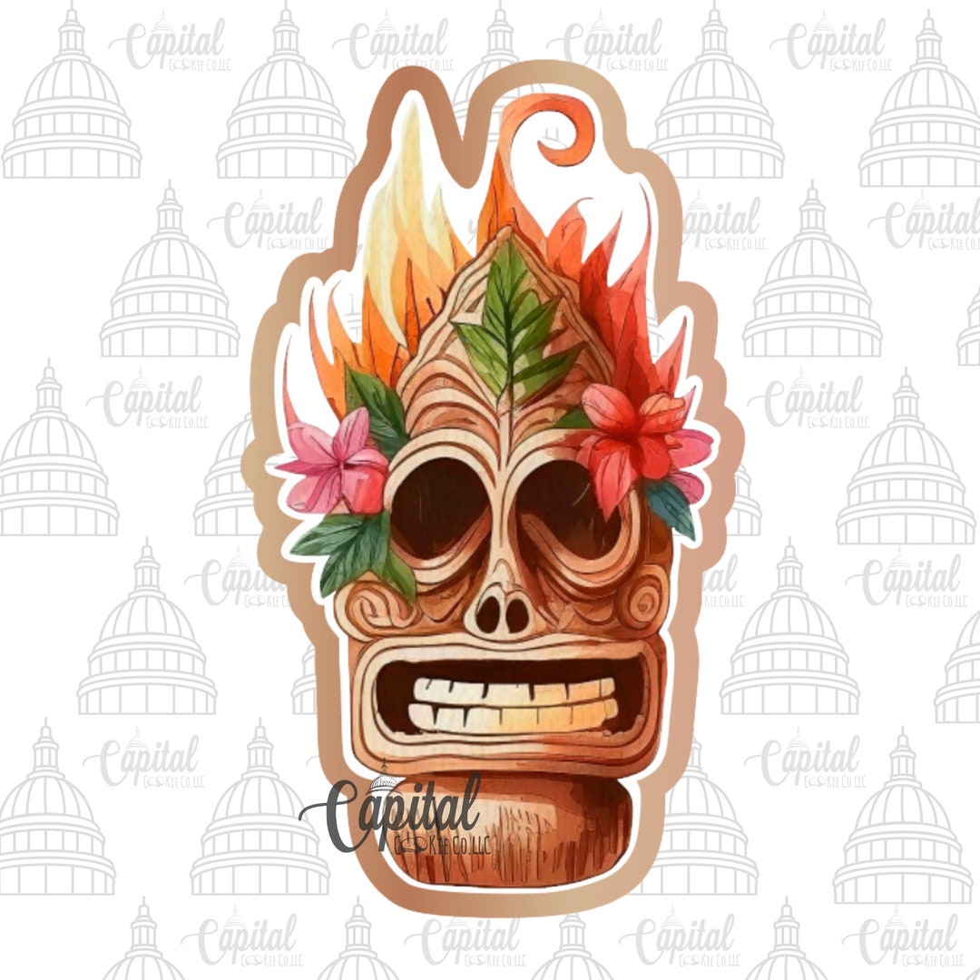 Tiki Mask Luau Hawaii Polynesian Cookie Cutter STL & PNG Files - Etsy
