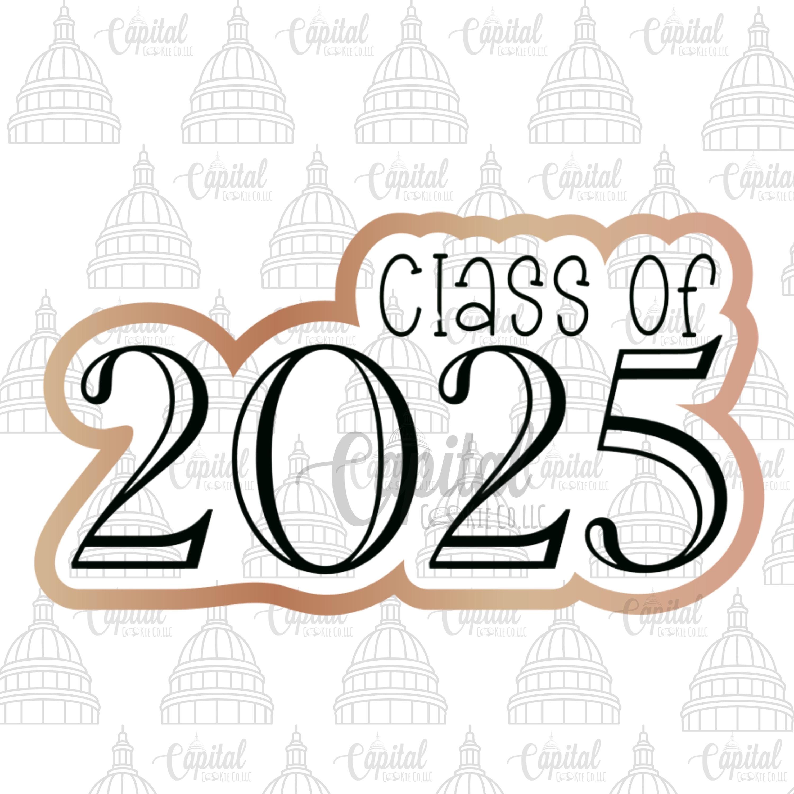 Class of 2025 Graduation Cookie Cutter PNG & STL Files - Etsy