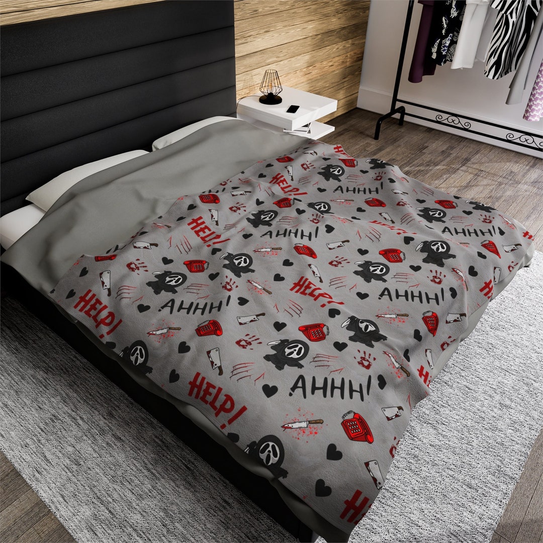 Horror Scary Movie Halloween Blanket, Halloween Horror Movie Throw ...