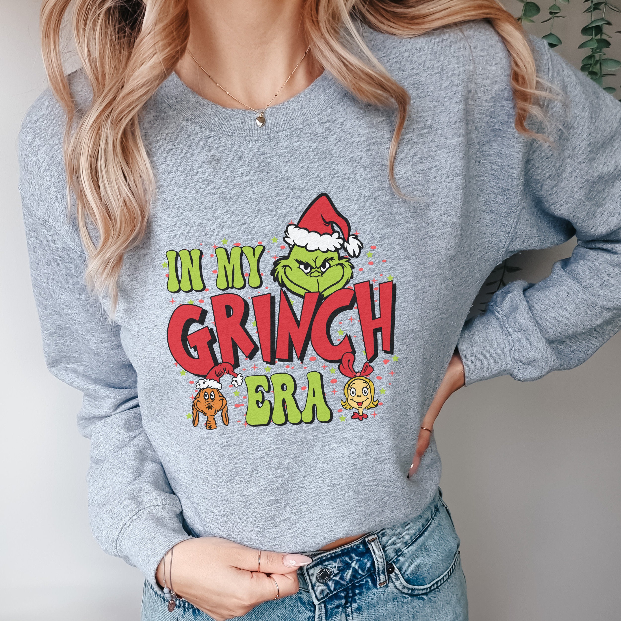 In My Grinch Era Christmas Sweatshirt Grinch Squad Holiday Etsy
