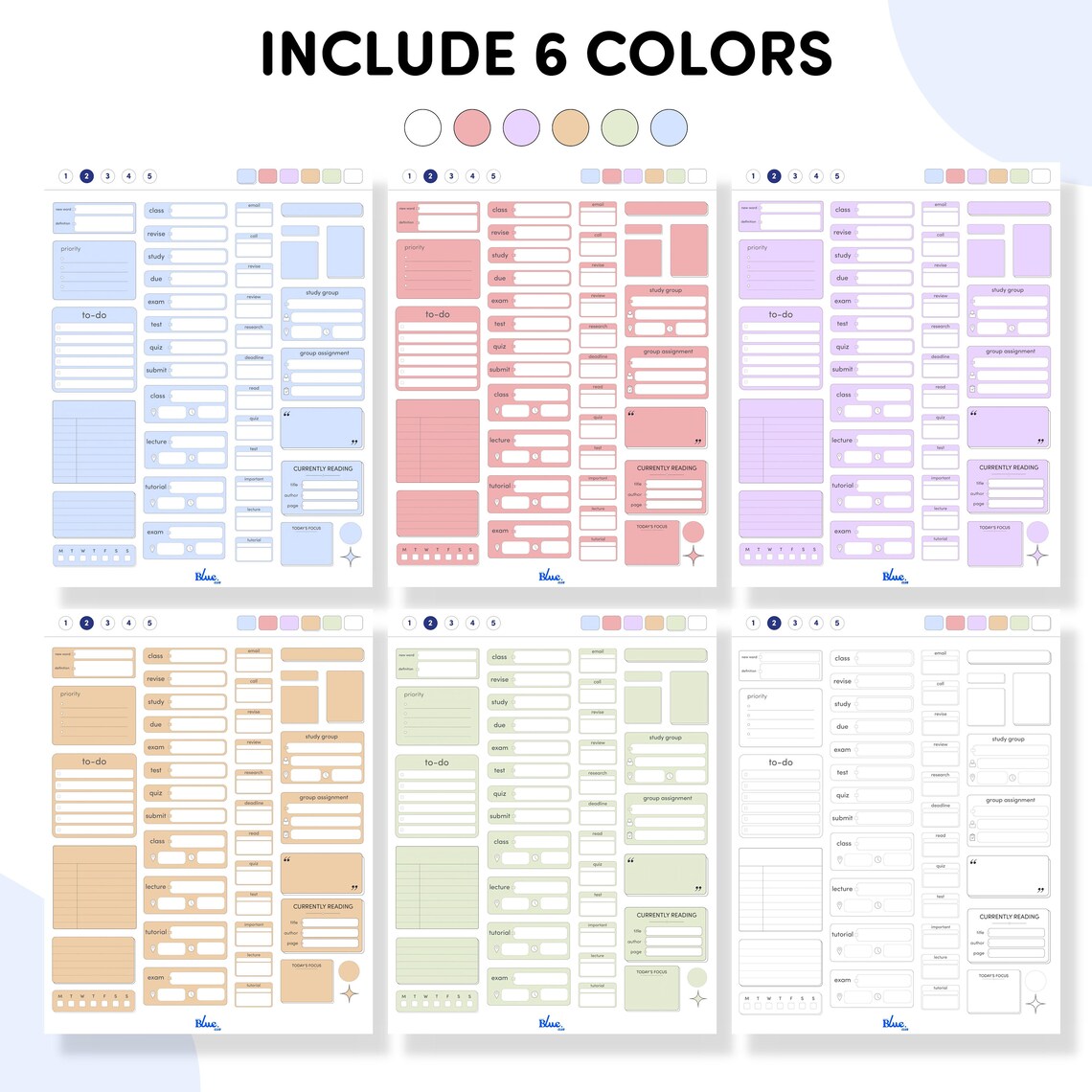 Student Stickers, Digital Stickers Goodnotes Ipad, Study Stickers ...