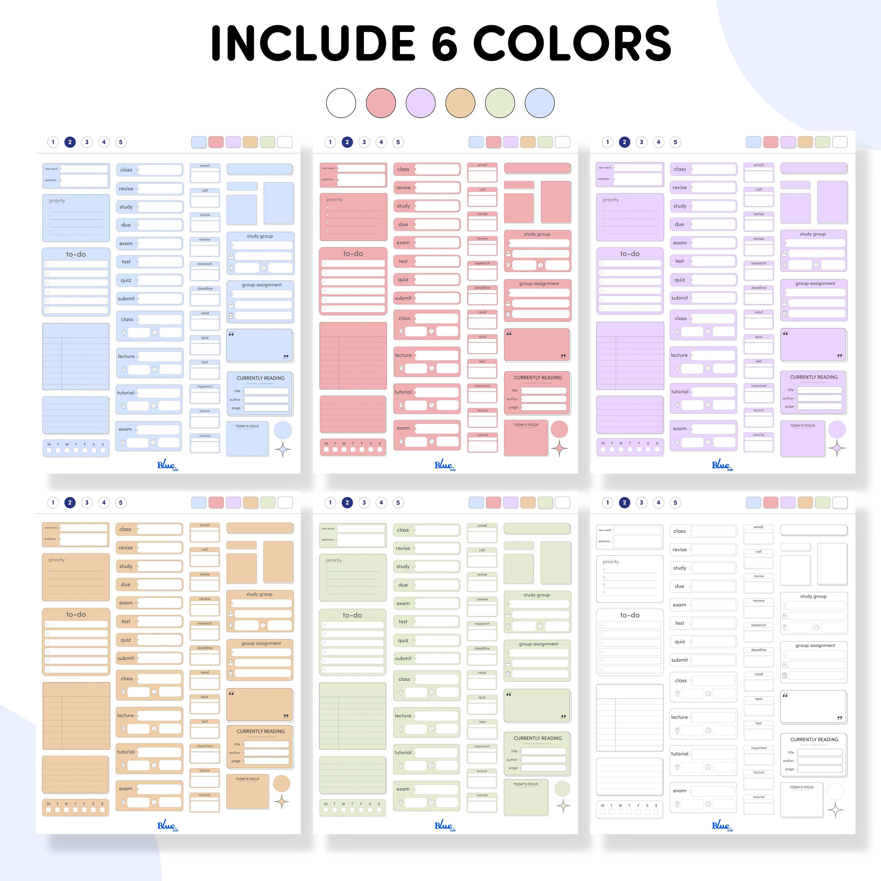 Student Stickers, Digital Stickers Goodnotes Ipad, Study Stickers ...