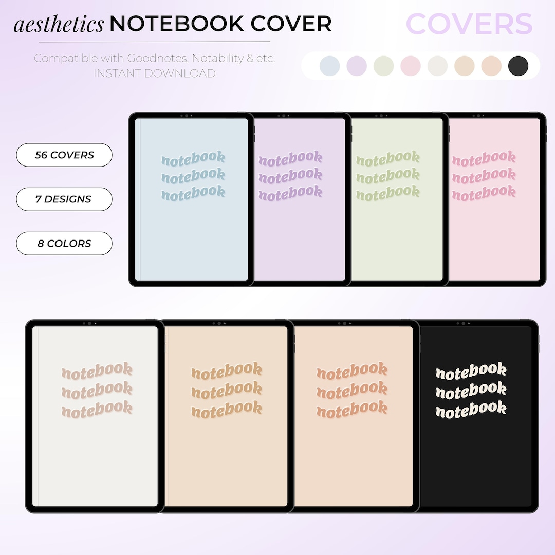 Digital Notebook Covers for Goodnotes, Notability Digital Notebook ...