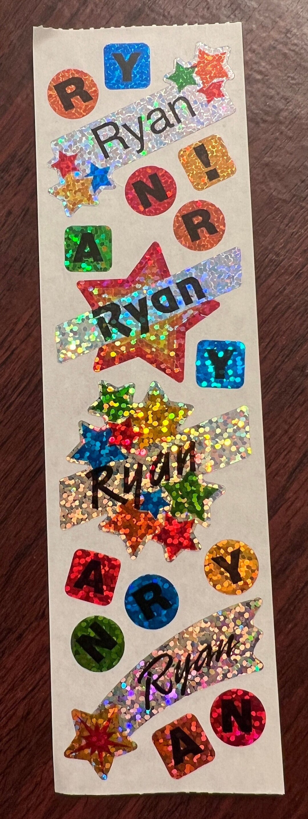 Ryan Name Stickers: Vintage Hambly Studios Prismatic 1980s (17pcs) - Etsy