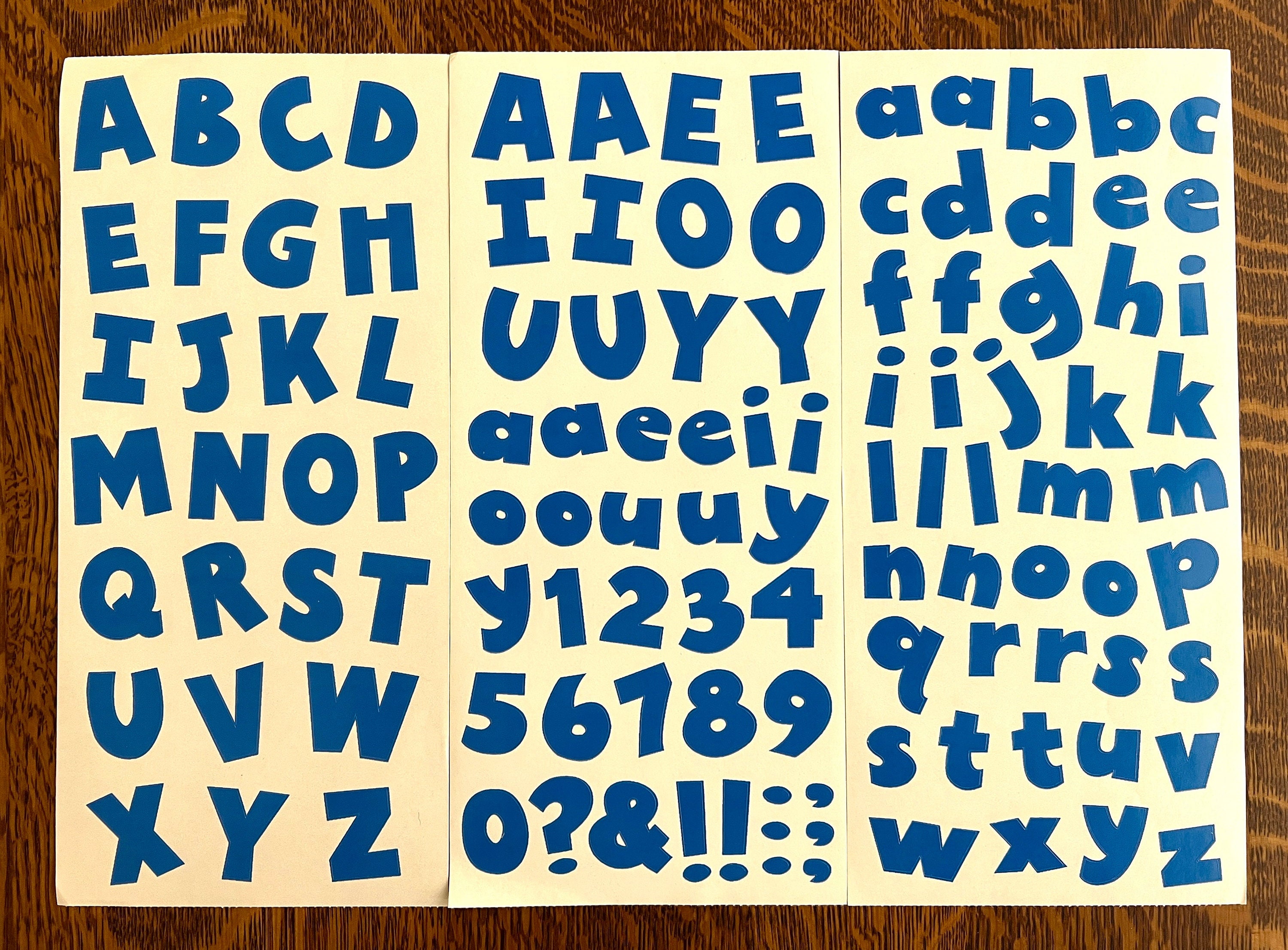 Large LETTER Stickers blue or Pink YOU CHOOSE Vintage Me and My Big ...