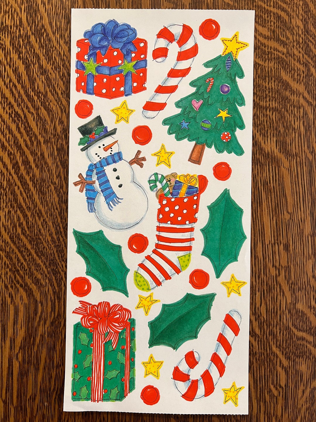 Large CHRISTMAS STICKERS Vintage Me & My Big Ideas • Gifts Candy Cane ...