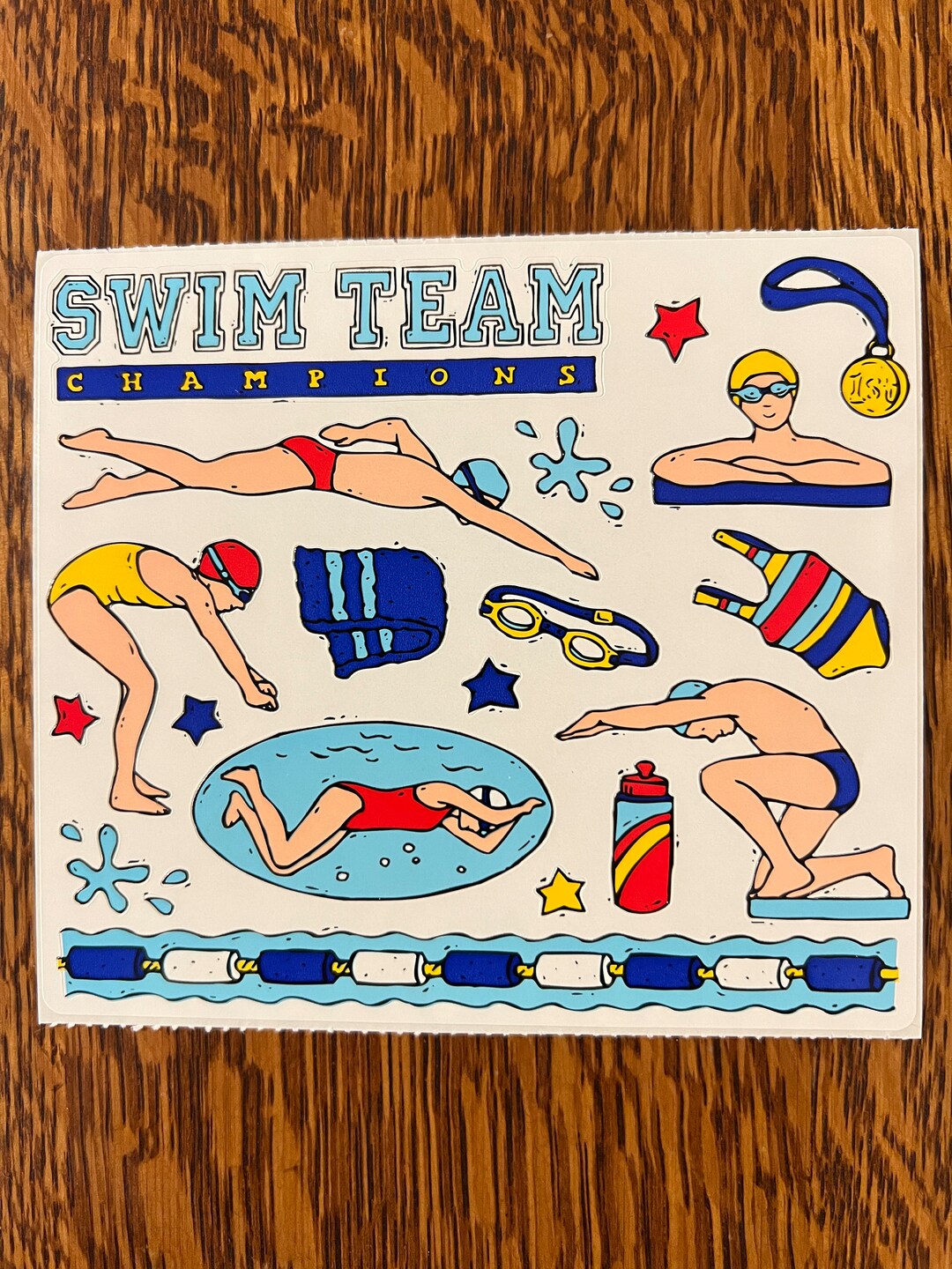 Frances Meyer Swim Team Stickers (vintage) Swimming Scrapbook Accents ...