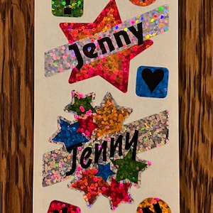 Rare Jenny Name Stickers (popular): Vintage Hambly Studios Prismatic ...