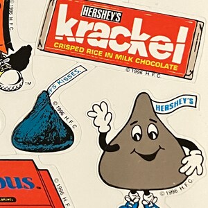 RARE Vintage HERSHEY CANDY Foil Stickers Reese’s Krackel Chocolate Bar ...