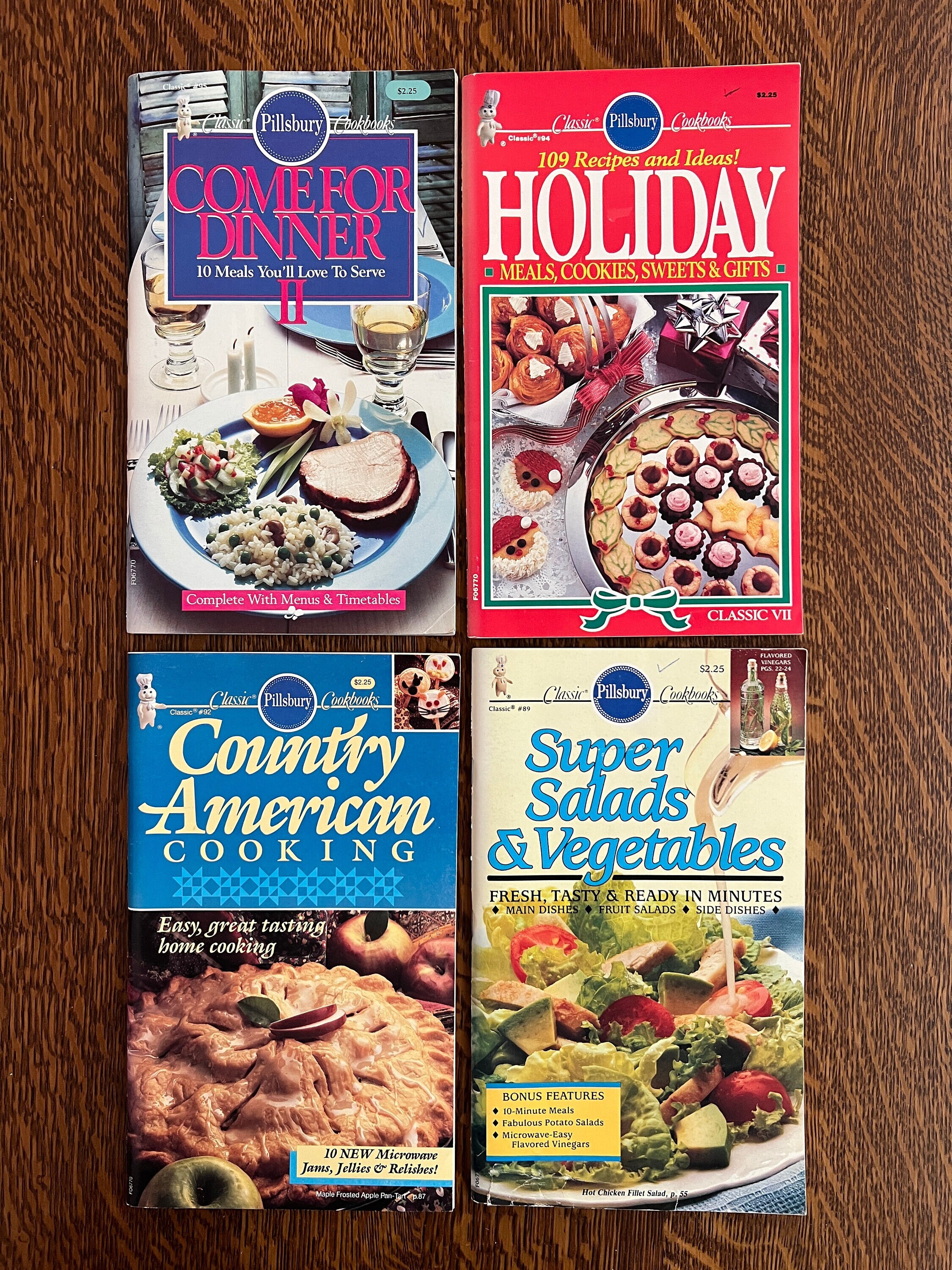 1988 PILLSBURY CLASSIC COOKBOOKS Come for Dinner, Holiday Vii, Country ...