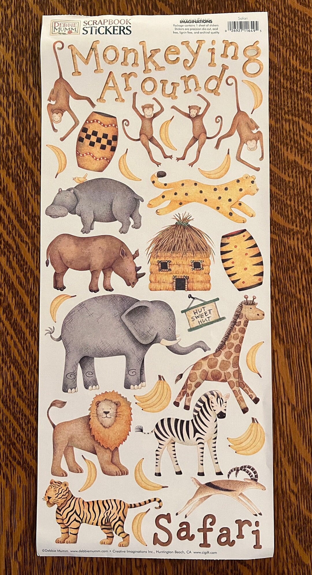 Rare Safari Stickers Monkeying Around Vintage Creative Imaginations ...
