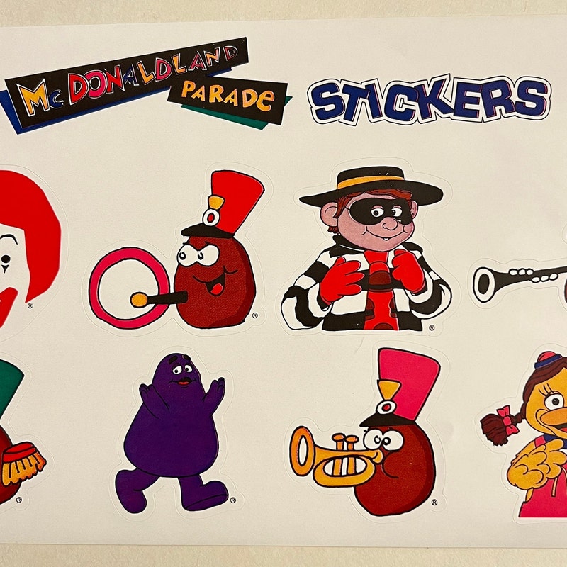 Mcdonalds Stickers - Etsy