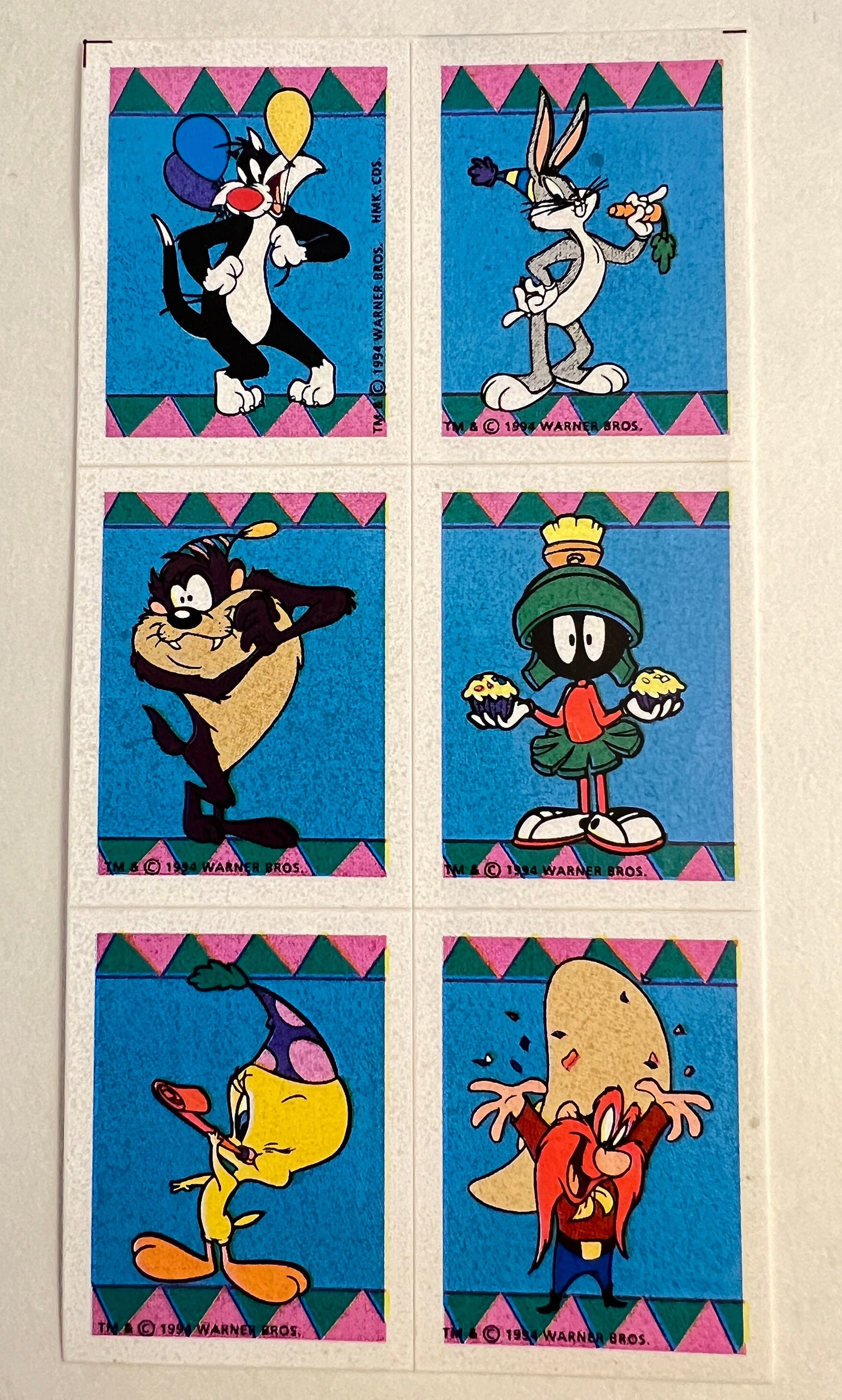 VINTAGE LOONEY TUNES Stickers (1990s) Party and Classic Scenes - Bugs ...