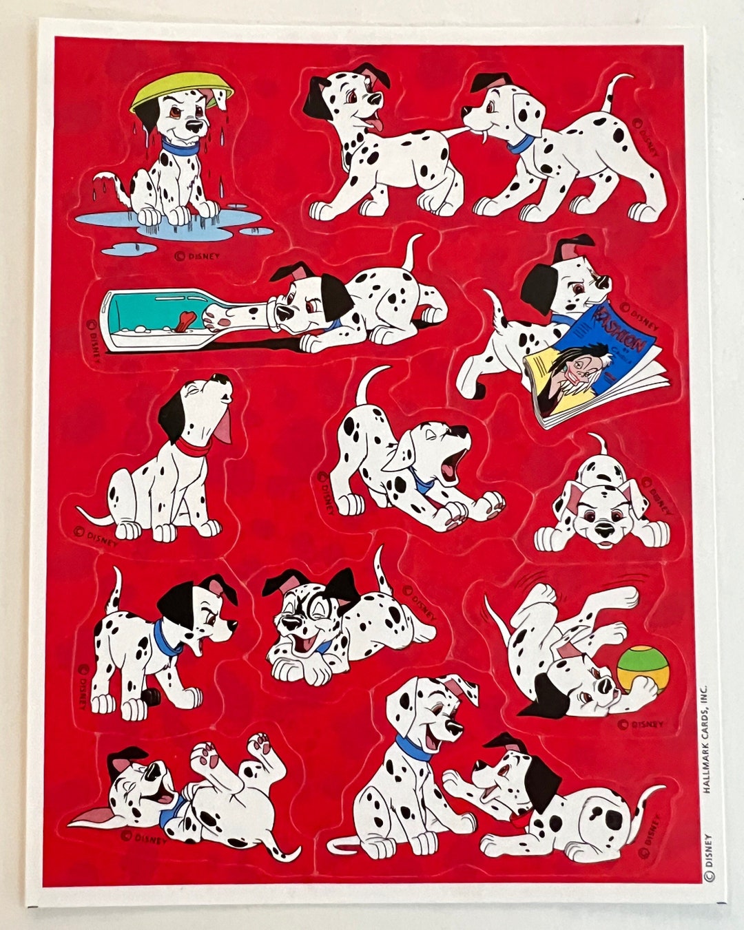 Vintage 101 Dalmatians Disney Hallmark Stickers Collectible - Etsy