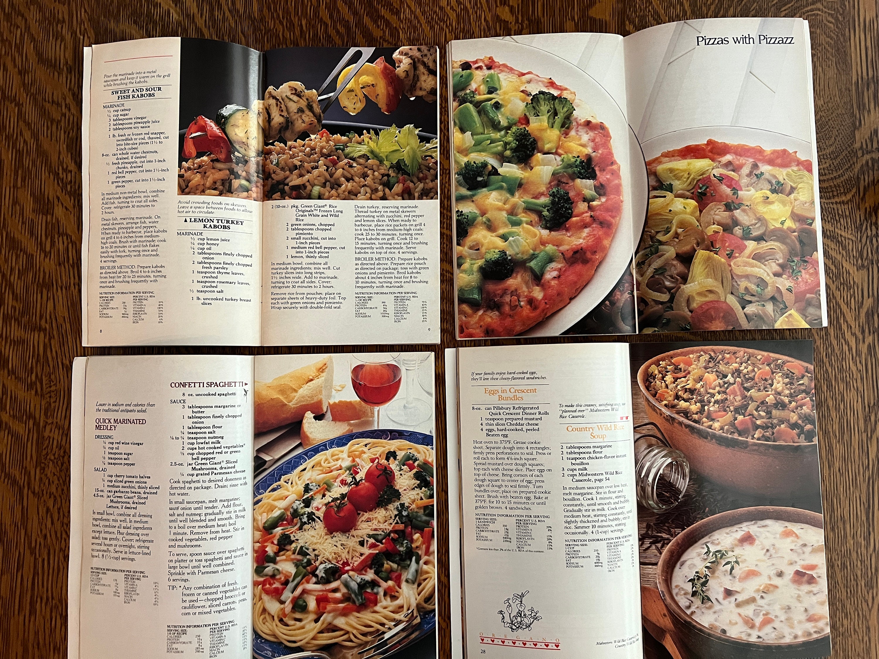 1986 PILLSBURY CLASSIC COOKBOOKS (summer Fun, Pasta & Pizza, When Less ...