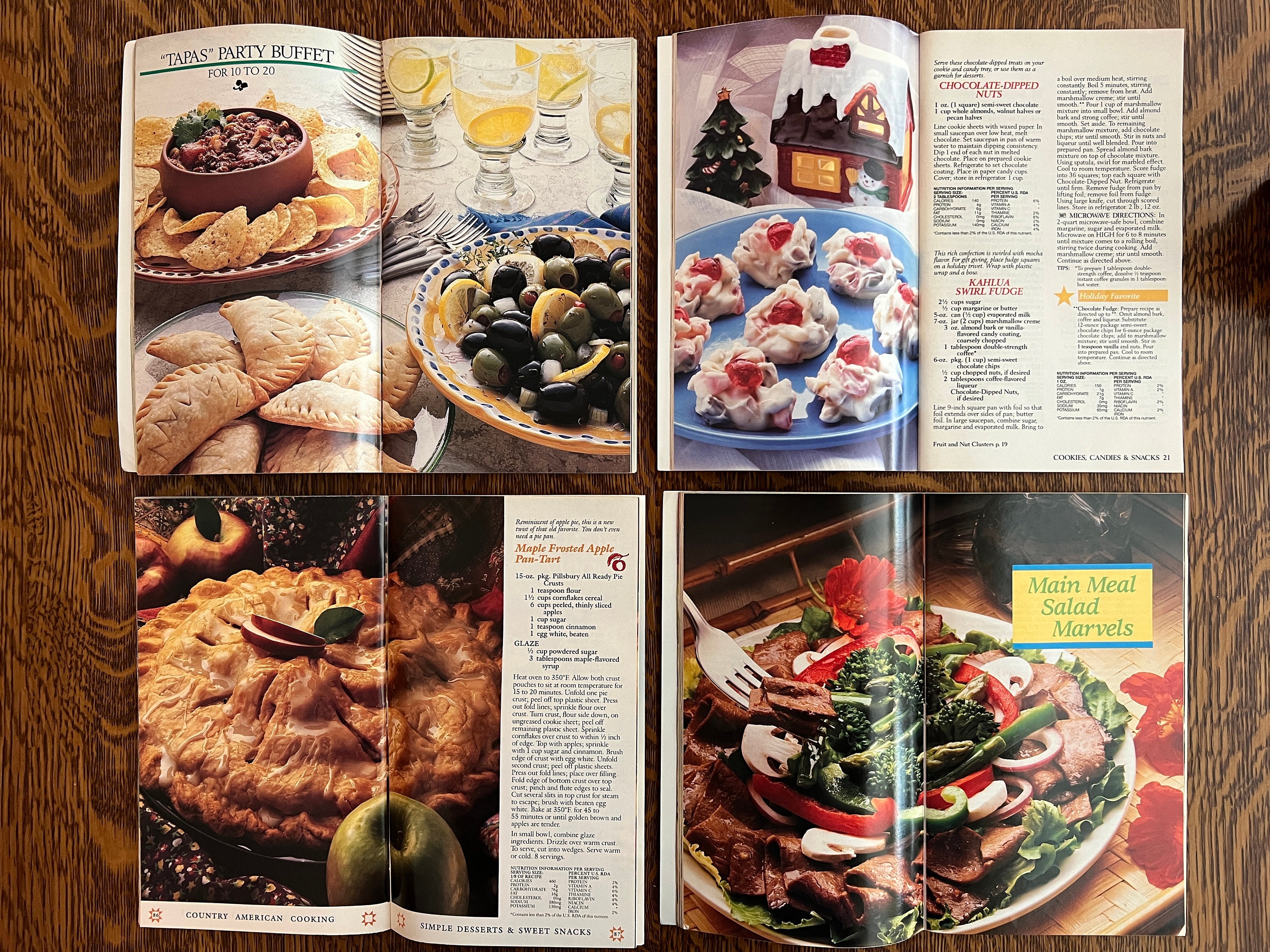 1988 PILLSBURY CLASSIC COOKBOOKS Come for Dinner, Holiday Vii, Country ...