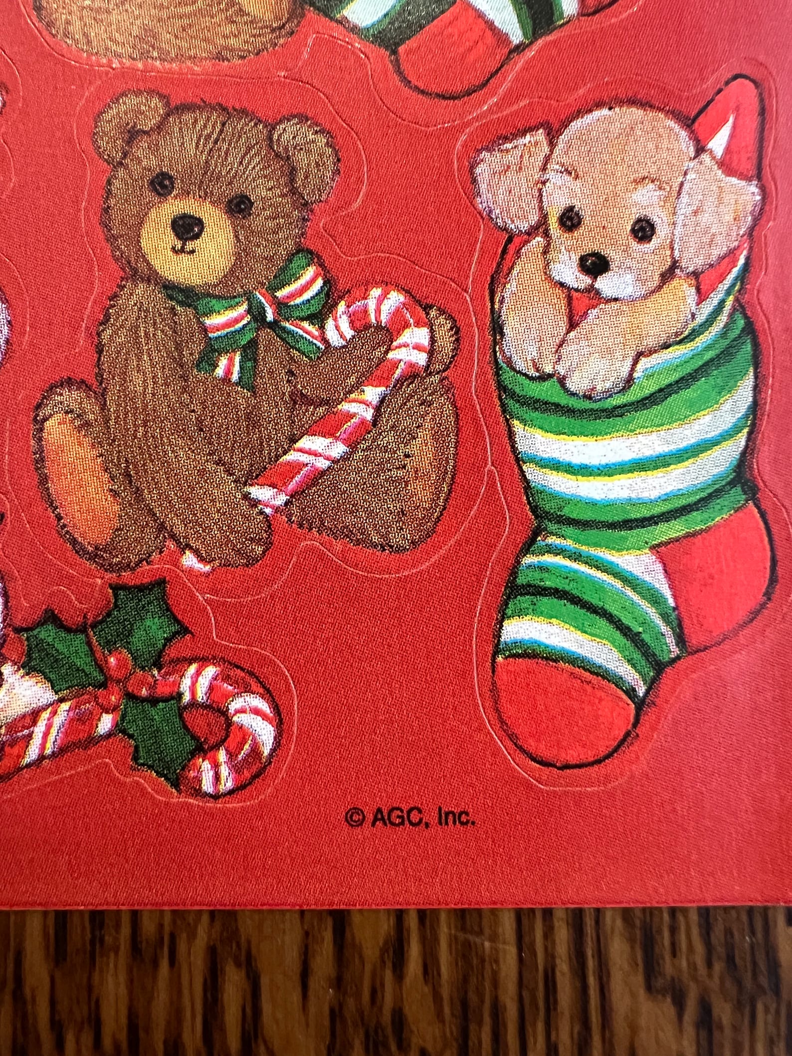 Vintage AGC Stickers CHRISTMAS BEARS 1995 Cats & Dogs in Holiday ...