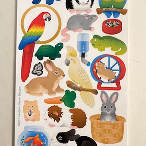 SANDYLION Vintage Stickers RARE Pets Forest Animals Forest Birds ...