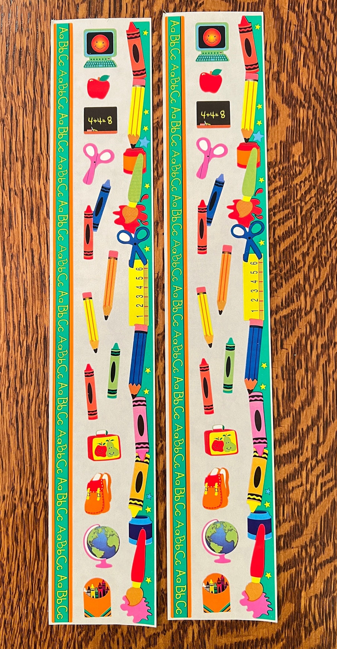 Vintage Sandylion School Border Stickers 12” (2 Sheets, 30 Pcs) Abcs ...