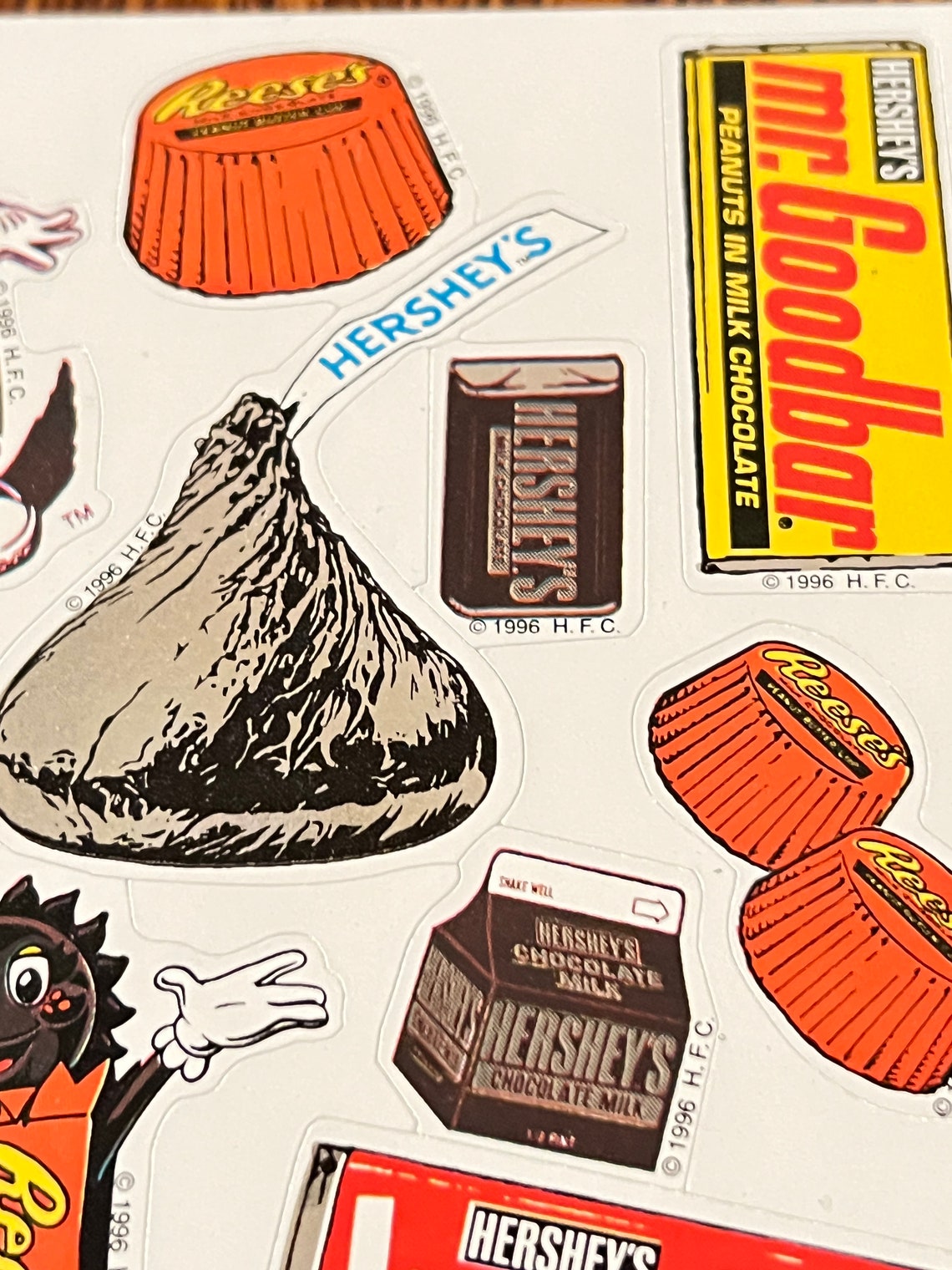 RARE Vintage HERSHEY CANDY Foil Stickers Reese’s Krackel Chocolate Bar ...