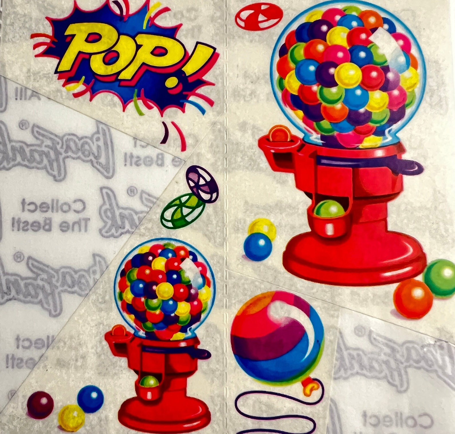 Vintage LISA FRANK Gumball Machine Sticker (incomplete) "pop!" Candy ...