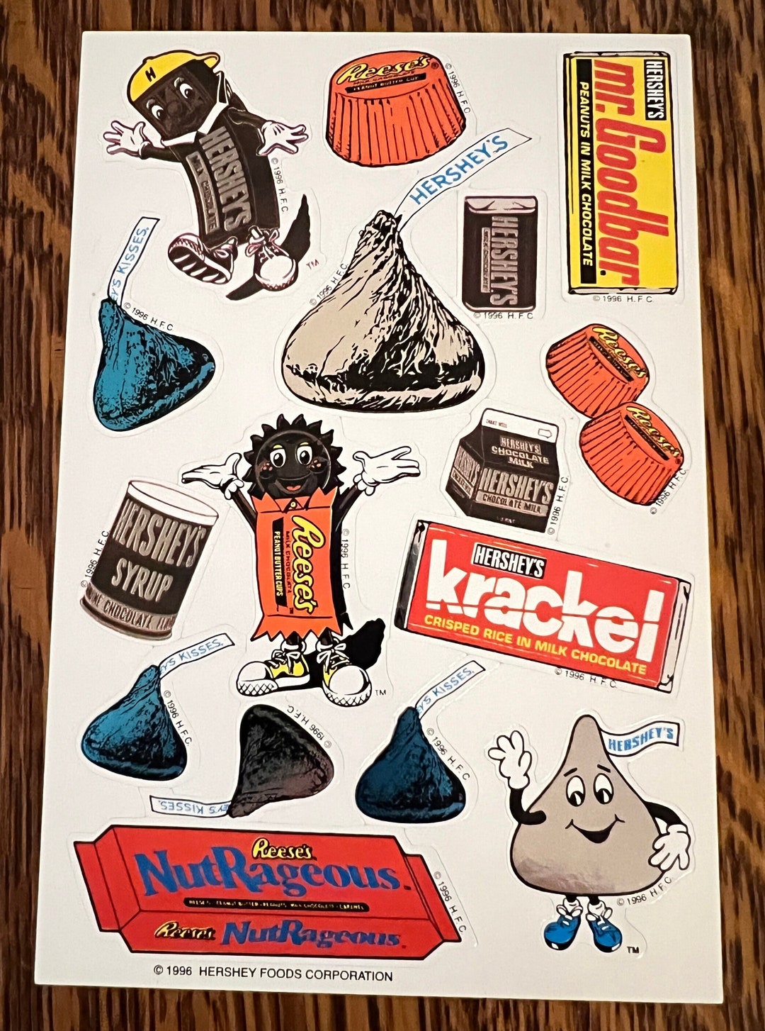 RARE Vintage HERSHEY CANDY Foil Stickers Reese’s Krackel Chocolate Bar ...