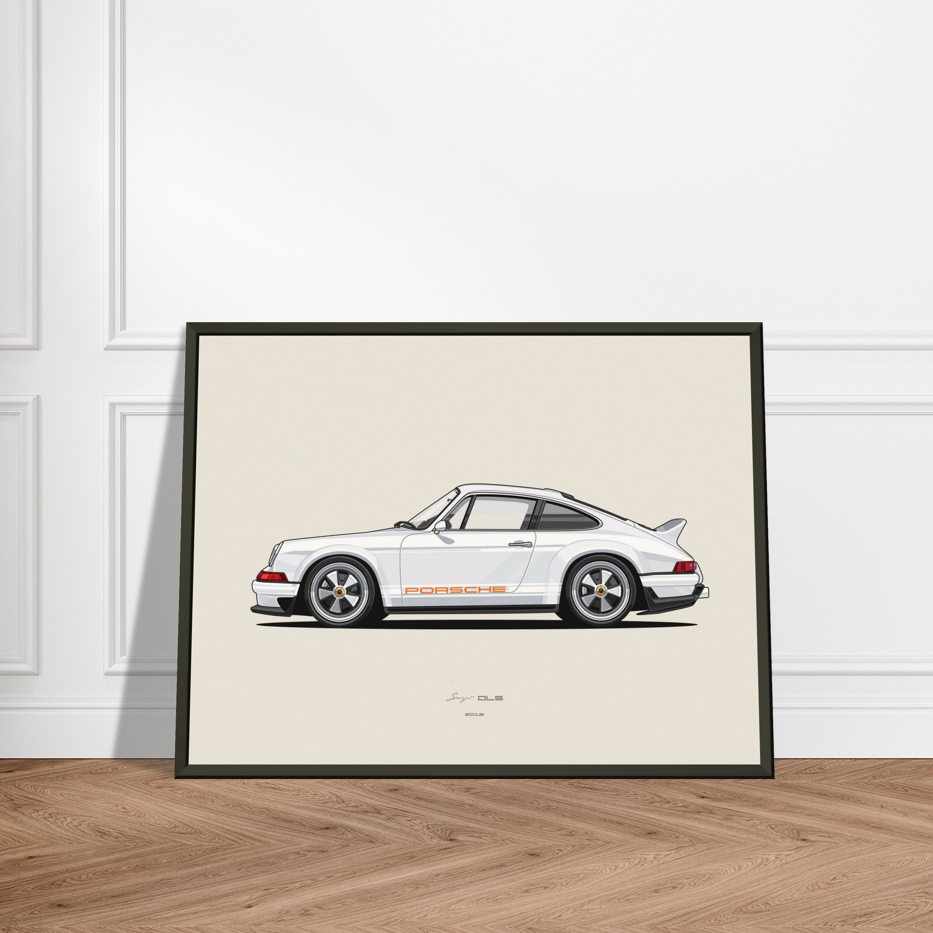 2018 Singer DLS Porsche Poster Exclusive Car Illustration, High-quality ...
