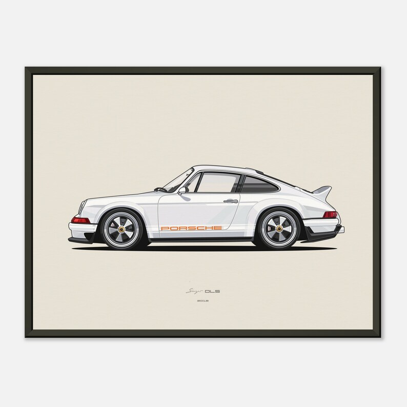 2018 Singer DLS Porsche Poster Exclusive Car Illustration, High-quality ...