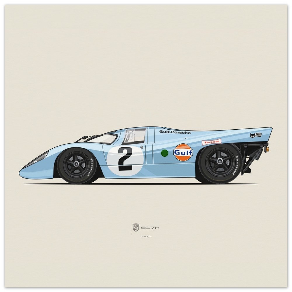1970 Porsche 917K Fine Art Poster Museum Quality, Vintage Racing Car ...