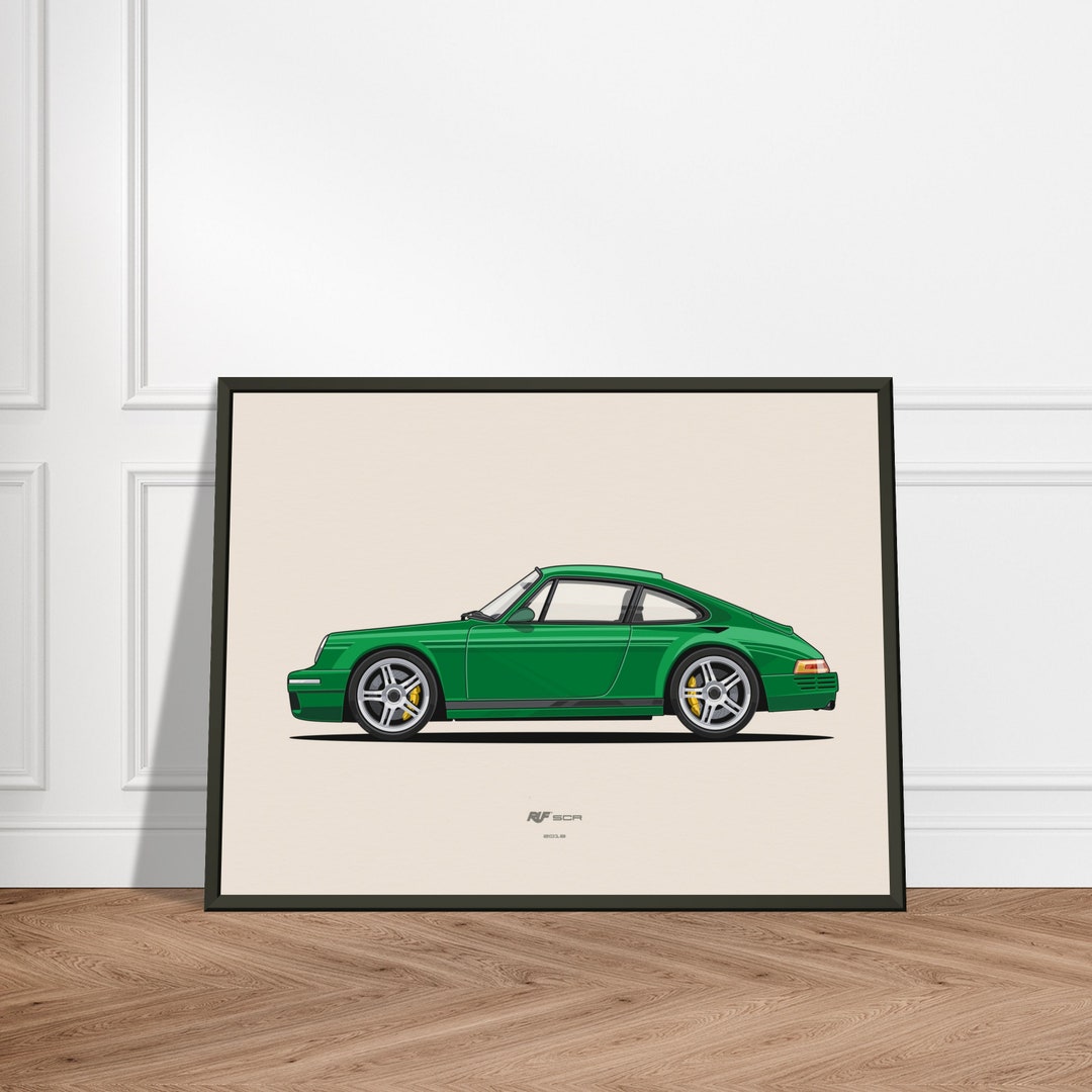 RUF SCR 2018 Premium Poster Museum Grade Porsche Car Illustration ...
