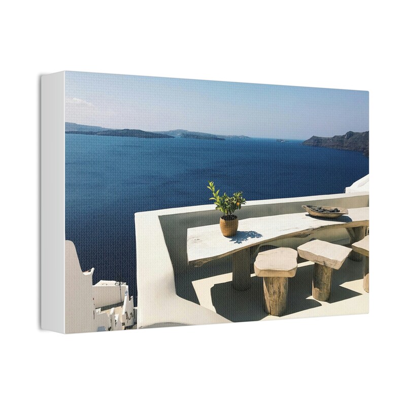 Greece Art Print, Santorini Canvas Print, Aesthetic Canvas Print ...